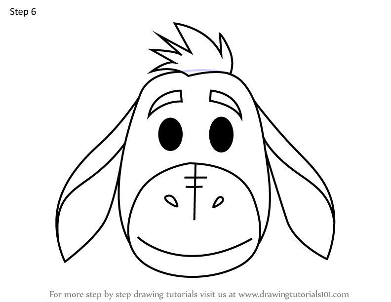 How to Draw Eeyore from Disney Emoji Blitz (Disney Emoji Blitz) Step by ...