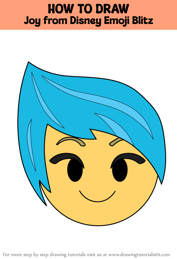 How to Draw Joy from Disney Emoji Blitz (Disney Emoji Blitz) Step by ...