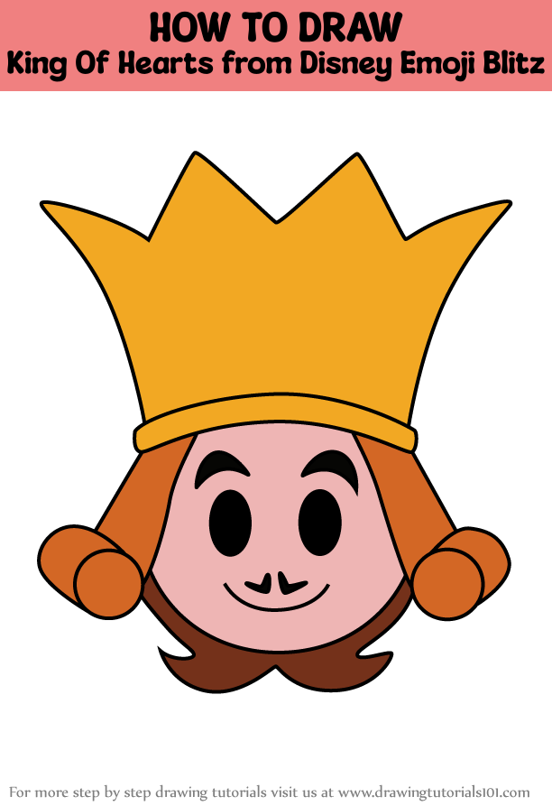 How to Draw King Of Hearts from Disney Emoji Blitz (Disney Emoji Blitz ...
