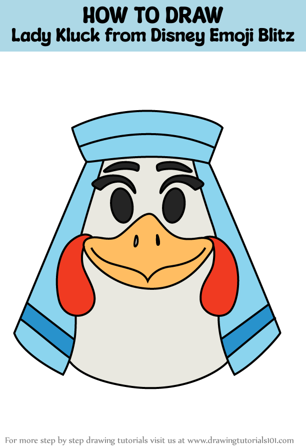 How to Draw Lady Kluck from Disney Emoji Blitz (Disney Emoji Blitz ...