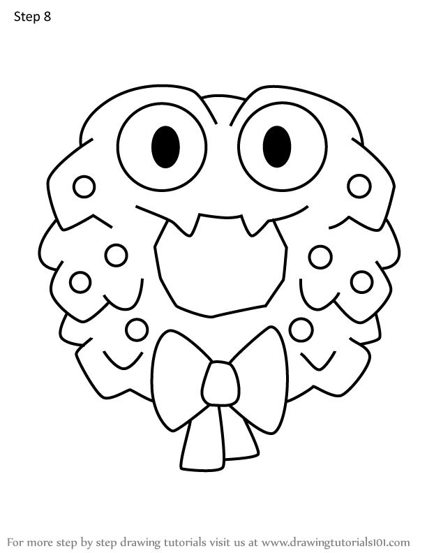 How to Draw Man-Eating Wreath from Disney Emoji Blitz (Disney Emoji ...