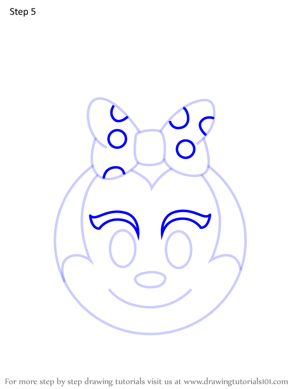 How to Draw Minnie Mouse from Disney Emoji Blitz (Disney Emoji Blitz) Step by Step ...