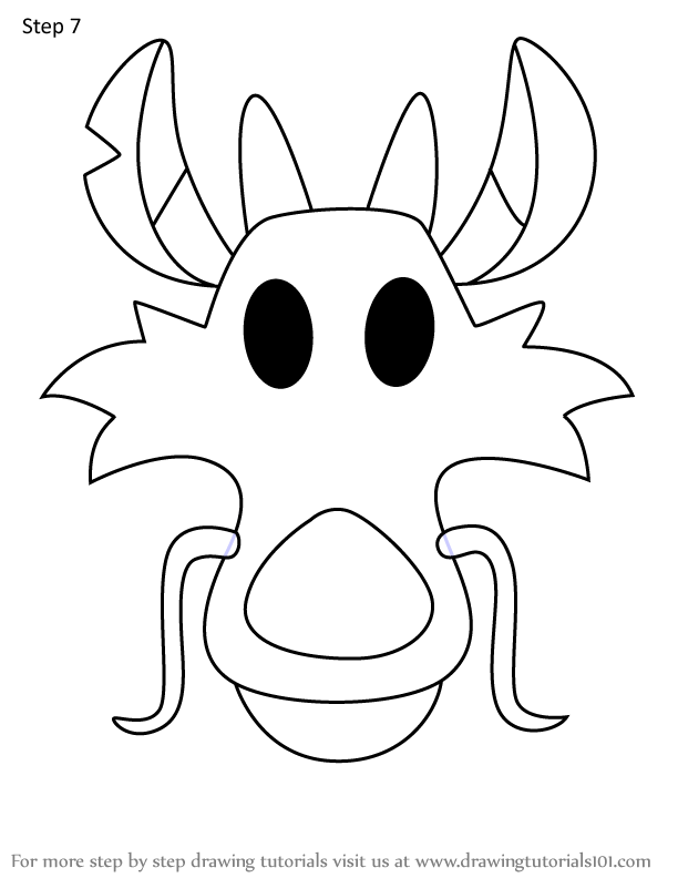 How to Draw Mushu from Disney Emoji Blitz (Disney Emoji Blitz) Step by ...