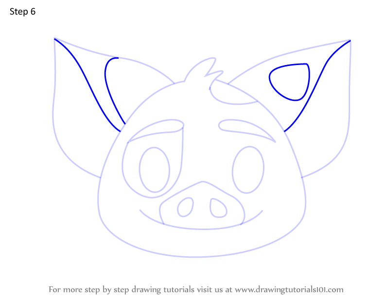 How to Draw Pua from Disney Emoji Blitz (Disney Emoji Blitz) Step by ...