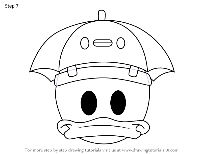 How to Draw Rainy Day Donald from Disney Emoji Blitz (Disney Emoji ...