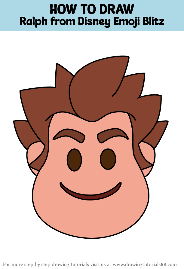 How to Draw Ralph from Disney Emoji Blitz (Disney Emoji Blitz) Step by ...