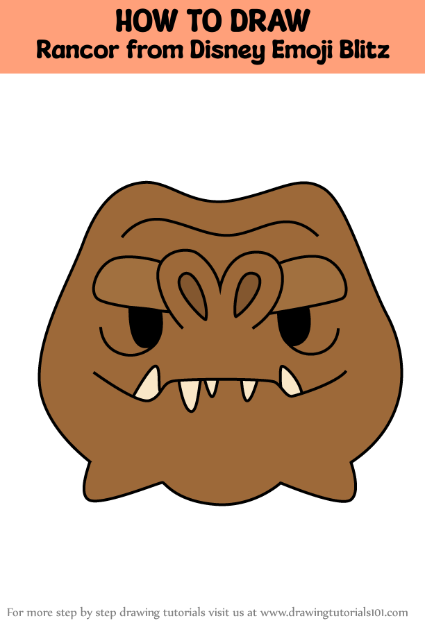 How to Draw Rancor from Disney Emoji Blitz (Disney Emoji Blitz) Step by ...