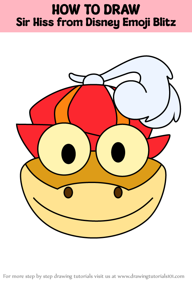 How to Draw Sir Hiss from Disney Emoji Blitz (Disney Emoji Blitz) Step ...