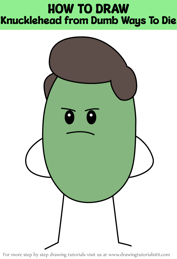 How to Draw Knucklehead from Dumb Ways To Die (Dumb Ways To Die) Step ...