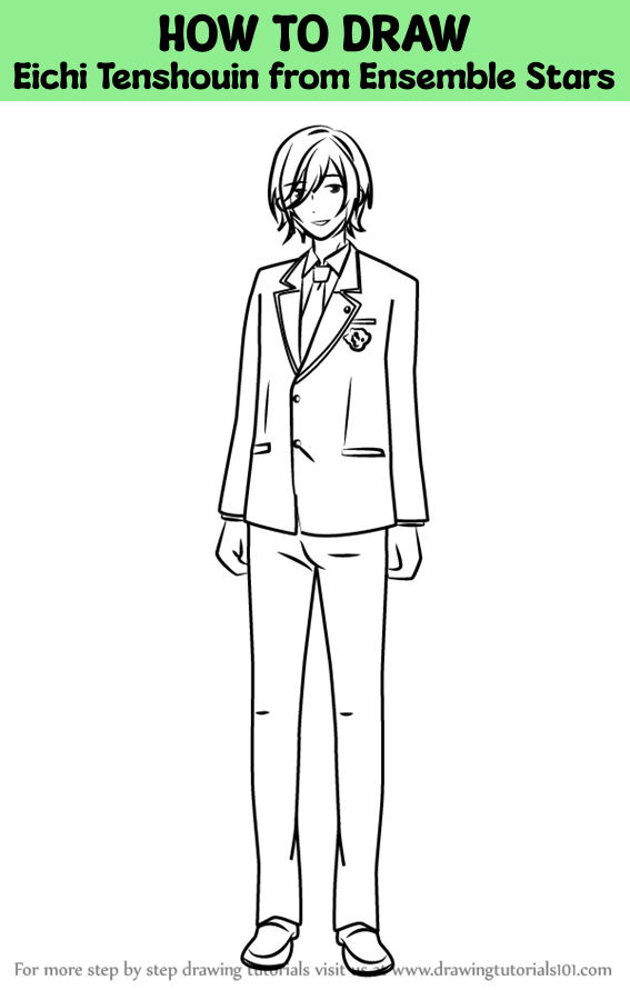 How to Draw Eichi Tenshouin from Ensemble Stars (Ensemble Stars) Step ...