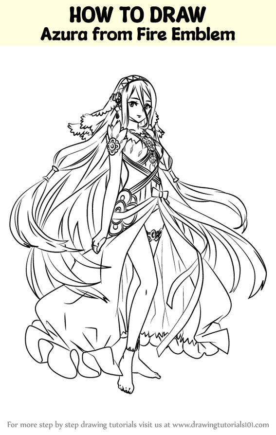 How to Draw Azura from Fire Emblem (Fire Emblem) Step by Step ...