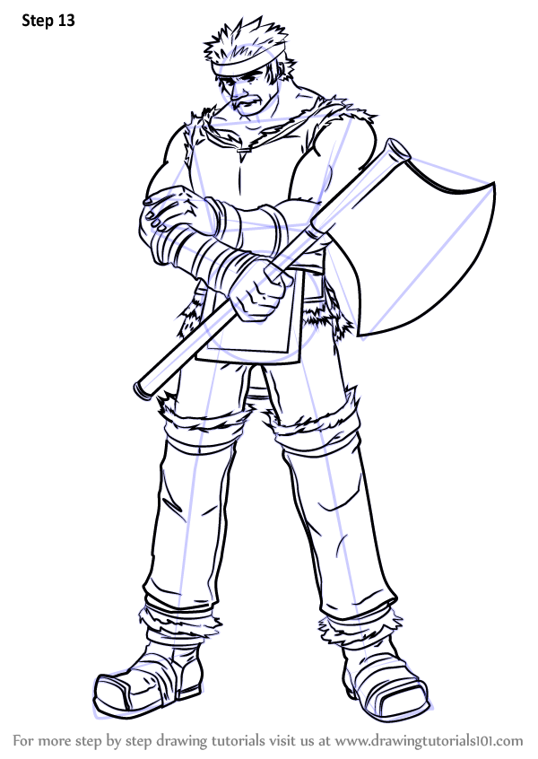 How to Draw Bartre from Fire Emblem (Fire Emblem) Step by Step ...
