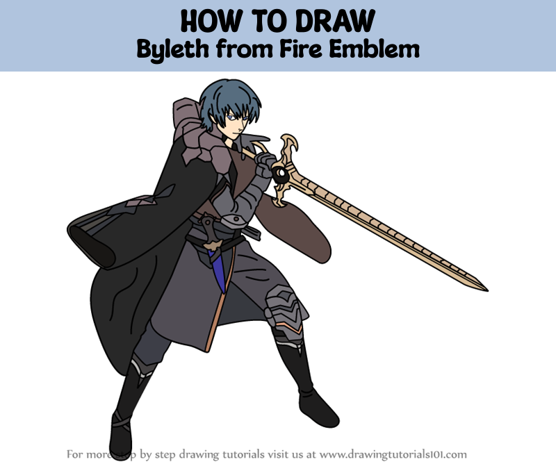 How to Draw Byleth from Fire Emblem (Fire Emblem) Step by Step ...