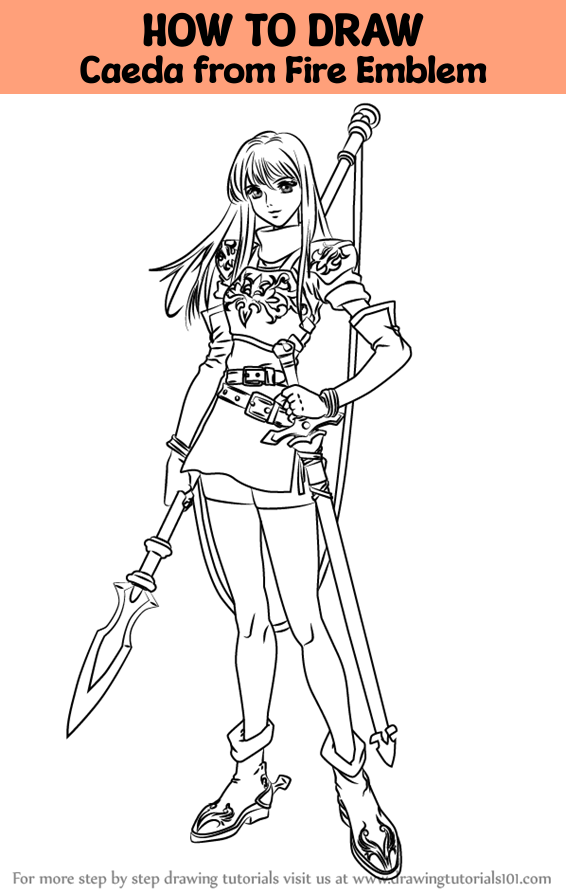 How to Draw Caeda from Fire Emblem (Fire Emblem) Step by Step ...