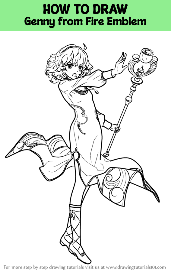 How to Draw Genny from Fire Emblem (Fire Emblem) Step by Step ...
