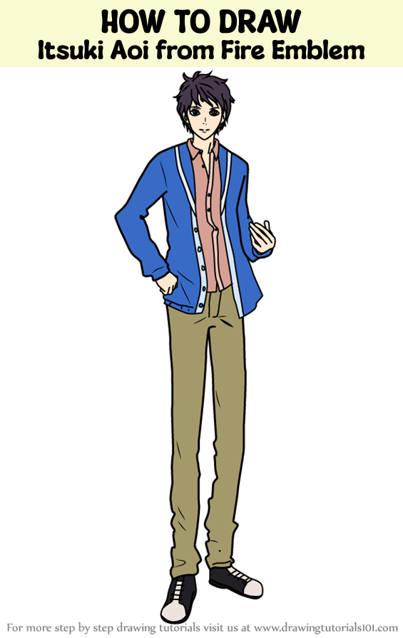 How to Draw Itsuki Aoi from Fire Emblem (Fire Emblem) Step by Step ...