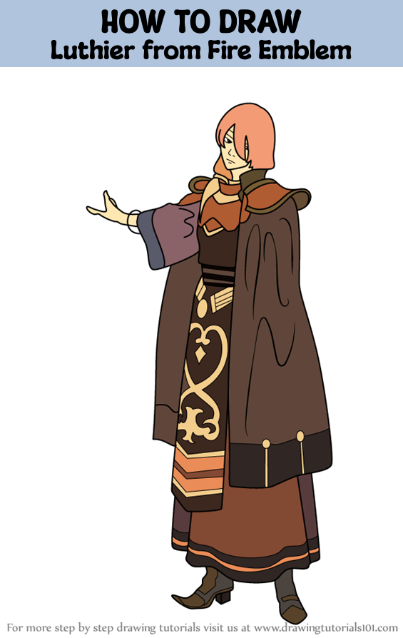 How to Draw Luthier from Fire Emblem (Fire Emblem) Step by Step ...