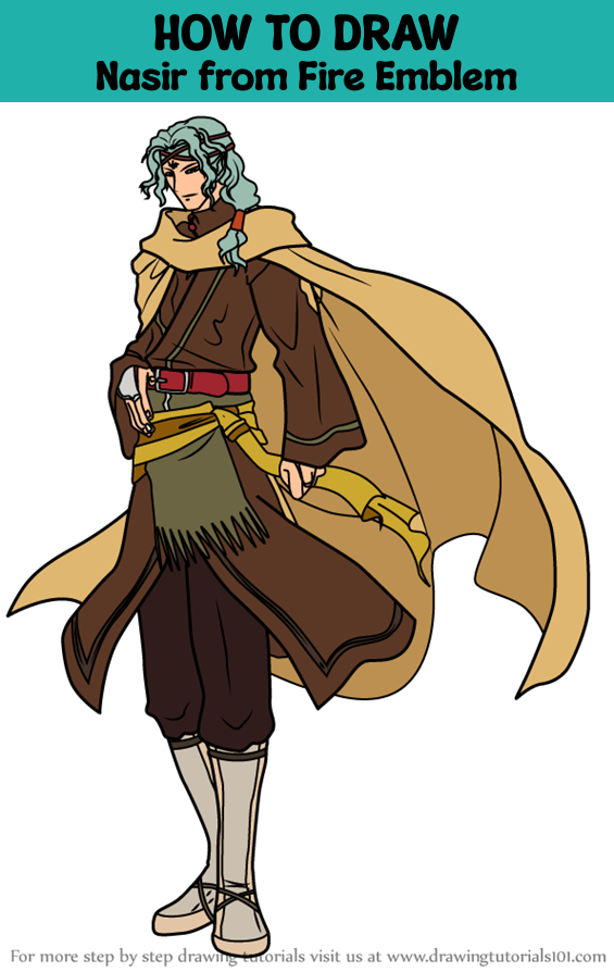 How to Draw Nasir from Fire Emblem (Fire Emblem) Step by Step ...