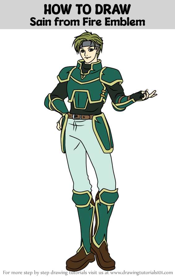 How to Draw Sain from Fire Emblem (Fire Emblem) Step by Step ...