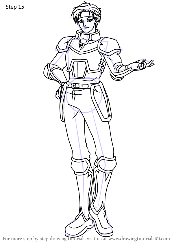How to Draw Sain from Fire Emblem (Fire Emblem) Step by Step ...
