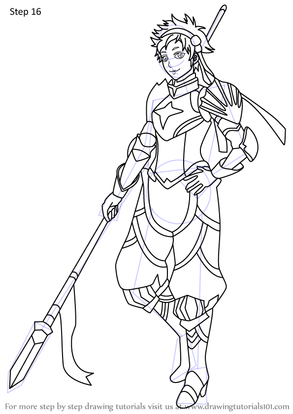 How to Draw Scarlet from Fire Emblem (Fire Emblem) Step by Step ...