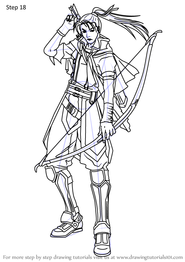 How to Draw Shinon from Fire Emblem (Fire Emblem) Step by Step ...