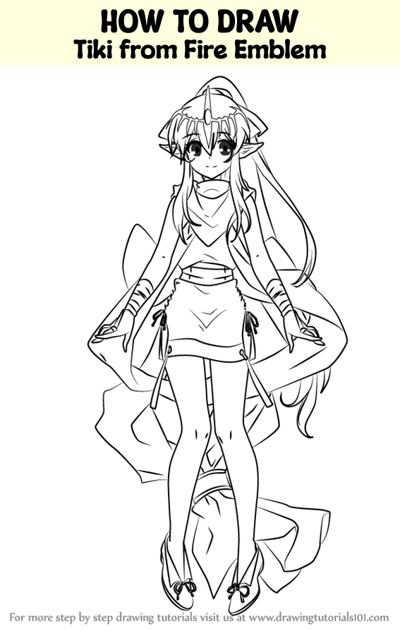 How to Draw Tiki from Fire Emblem (Fire Emblem) Step by Step ...
