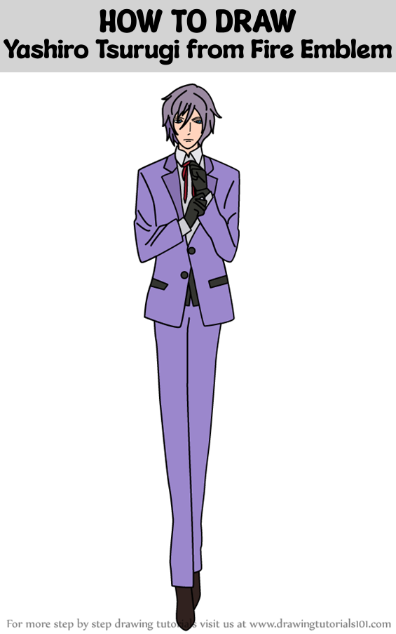 How to Draw Yashiro Tsurugi from Fire Emblem (Fire Emblem) Step by Step ...