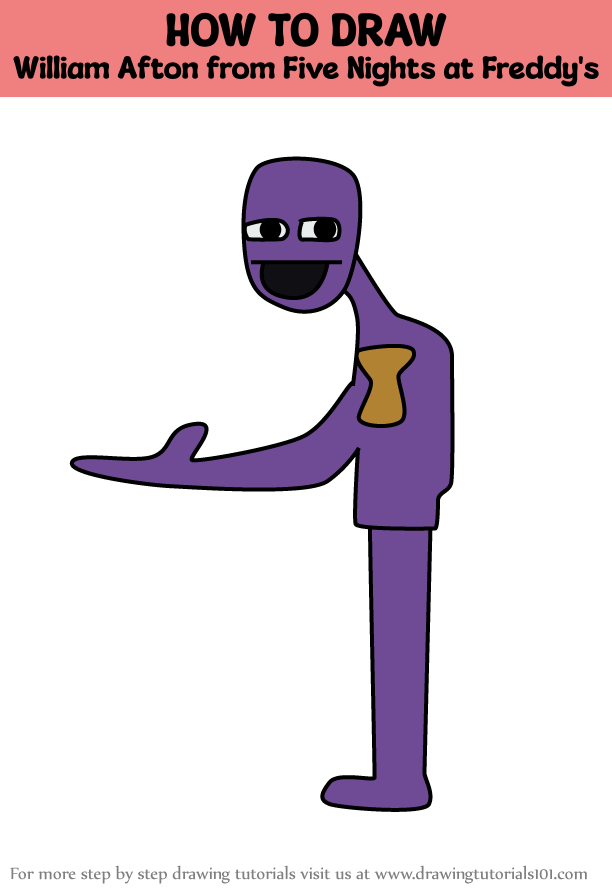 How to Draw William Afton from Five Nights at Freddy's (Five Nights at ...