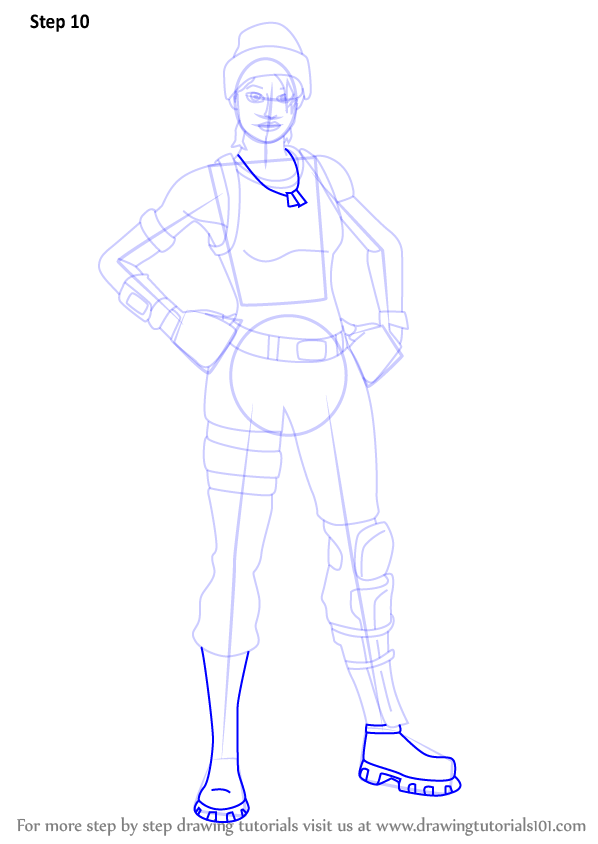 How to Draw Blue Team Leader from Fortnite (Fortnite) Step by Step ...