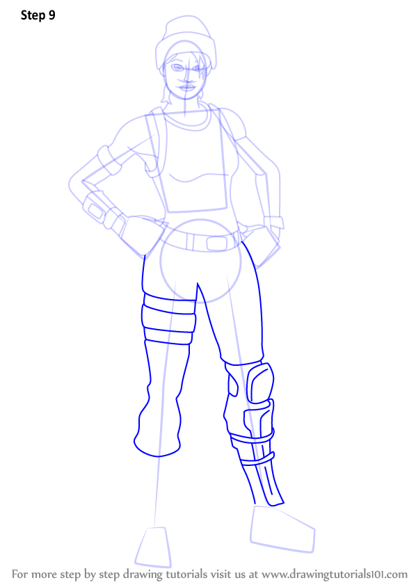 How to Draw Blue Team Leader from Fortnite (Fortnite) Step by Step ...