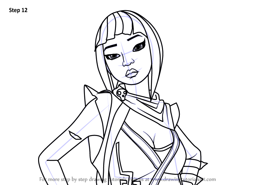How to Draw Dim Mak Mari from Fortnite (Fortnite) Step by Step ...