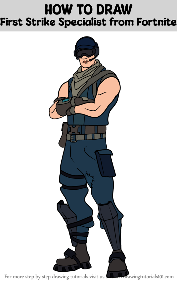 How to Draw First Strike Specialist from Fortnite (Fortnite) Step by ...