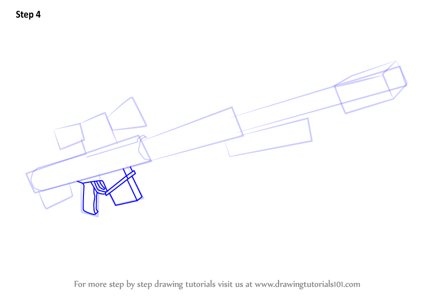 How To Draw Fortnite Guns Rocket Launcher