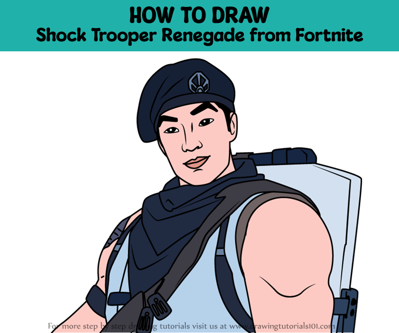 How to Draw Shock Trooper Renegade from Fortnite (Fortnite) Step by ...