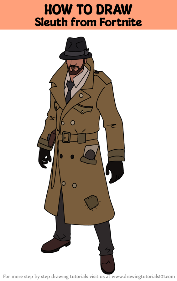 How to Draw Sleuth from Fortnite (Fortnite) Step by Step ...