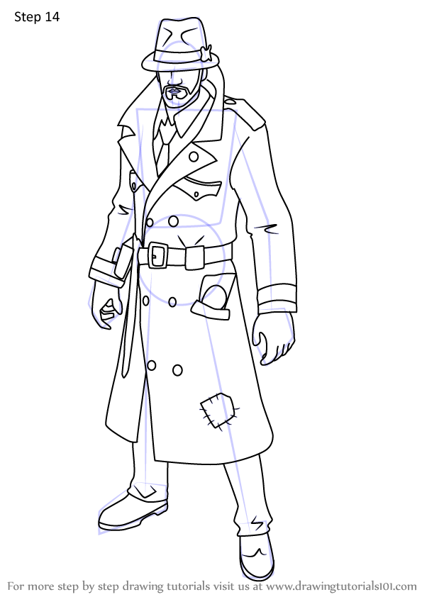 How to Draw Sleuth from Fortnite (Fortnite) Step by Step ...