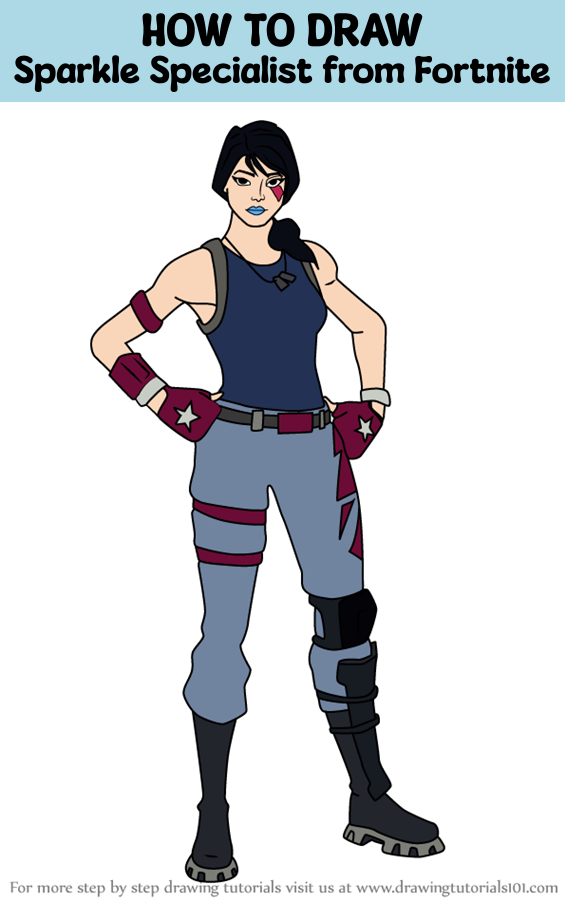 How to Draw Sparkle Specialist from Fortnite (Fortnite) Step by Step ...