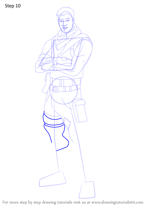How to Draw Star-Spangled Trooper from Fortnite (Fortnite) Step by Step ...