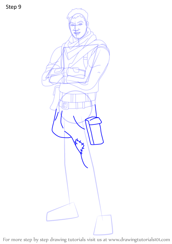 How to Draw Star-Spangled Trooper from Fortnite (Fortnite) Step by Step ...