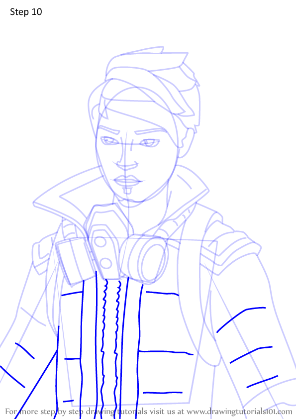How To Draw Fire King Fortnite Step By Step