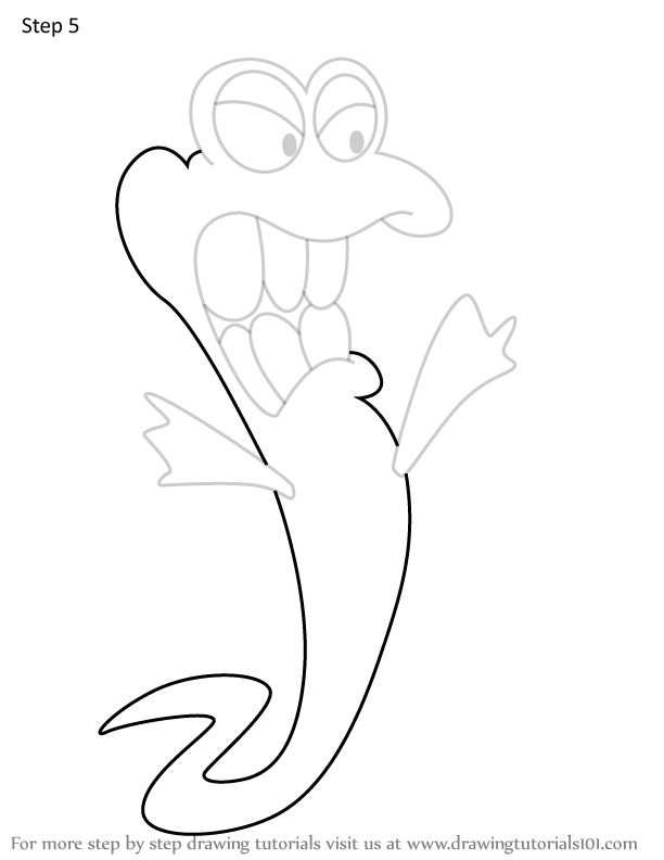 How to Draw Eddie the Eel from Freddi Fish (Freddi Fish) Step by Step ...