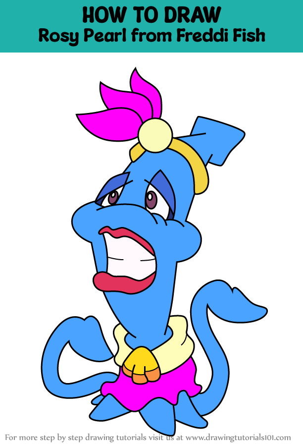 How to Draw Rosy Pearl from Freddi Fish (Freddi Fish) Step by Step ...