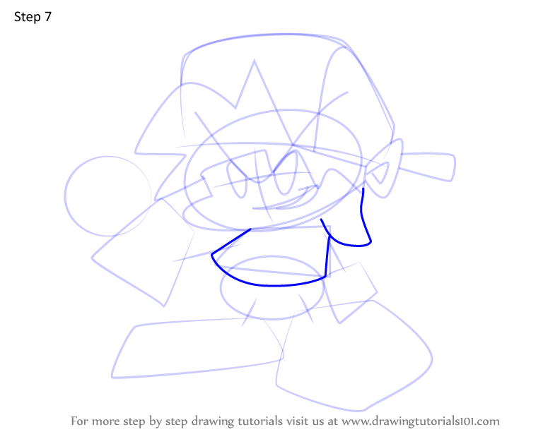How to Draw Boyfriend from Friday Night Funkin (Friday Night Funkin ...
