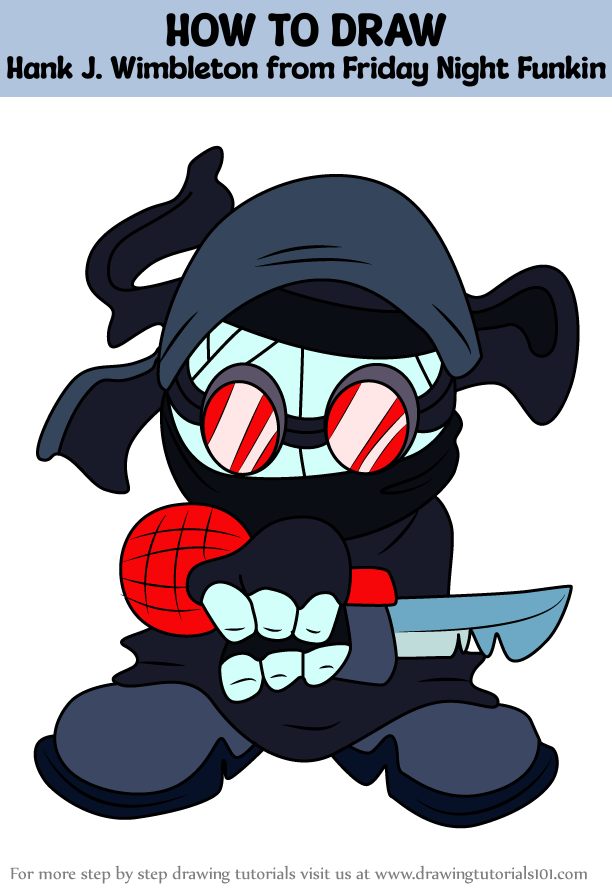 How to Draw Hank J. Wimbleton from Friday Night Funkin (Friday Night Funkin) Step by Step ...