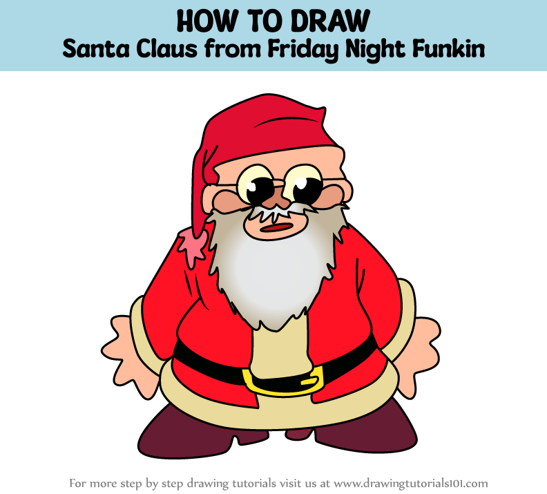 How to Draw Santa Claus from Friday Night Funkin (Friday Night Funkin ...