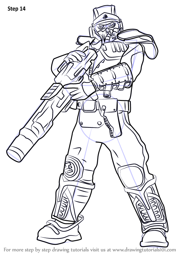 How to Draw Mael Radec from KillZone (KillZone) Step by Step ...