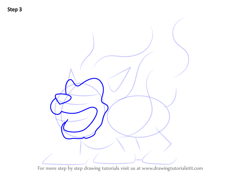 How to Draw Fire Lion from Kirby (Kirby) Step by Step ...