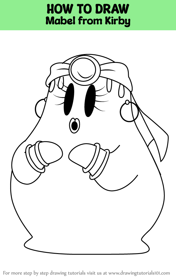 How to Draw Mabel from Kirby (Kirby) Step by Step | DrawingTutorials101.com