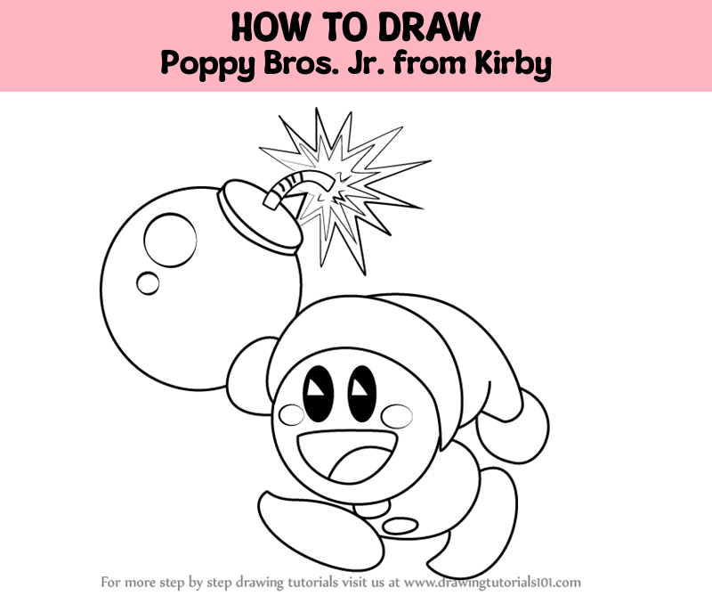 How to Draw Poppy Bros. Jr. from Kirby (Kirby) Step by Step ...